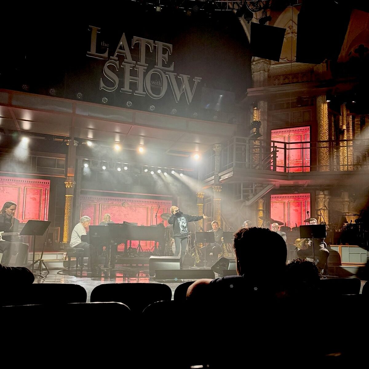 A behind the scenes look of Kristin Chenoweth on Colbert. - DKC/O&M